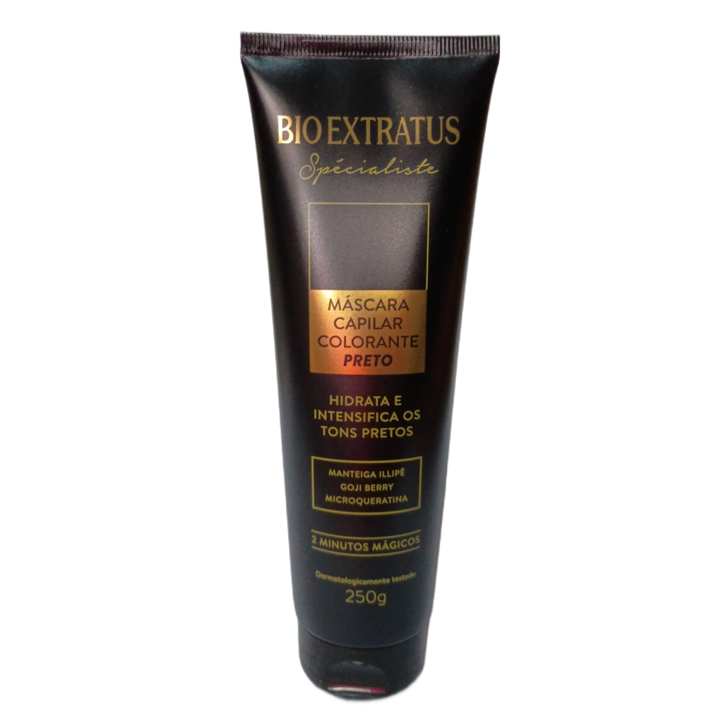 Máscara Colorante Preta Bio Extratus 250g Cores Intensas Condicionante ...