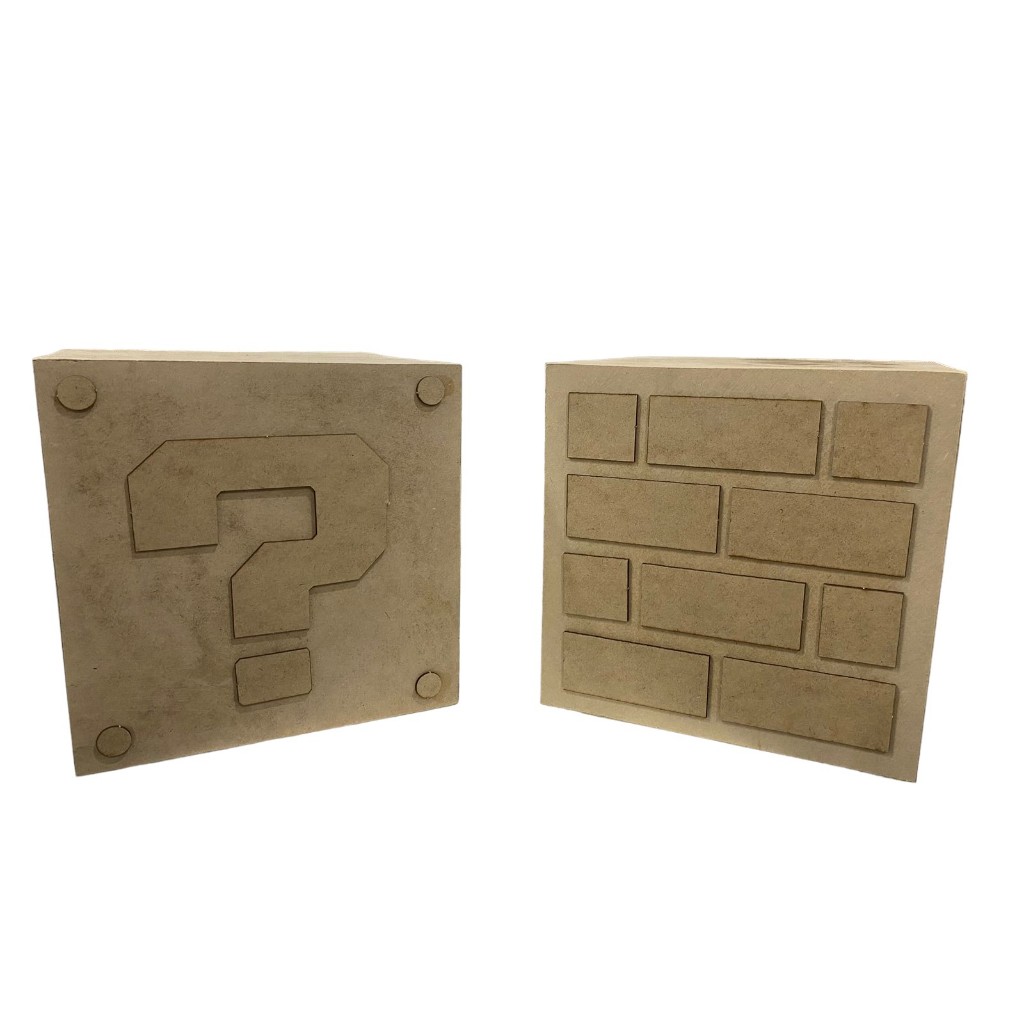 KIT 2 CUBO 30X30 SUPER MARIO EM MDF CRU DECORAÇÃO DE FESTA ENVIO RÁPIDO ...