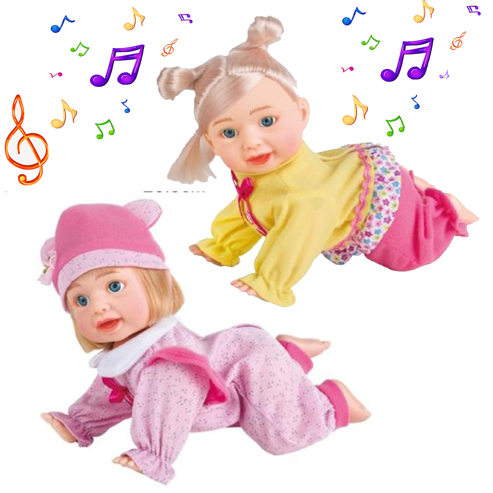 Boneca Baby Bebê Engatinha Fala Canta Ri E Toca Musica | Shopee Brasil
