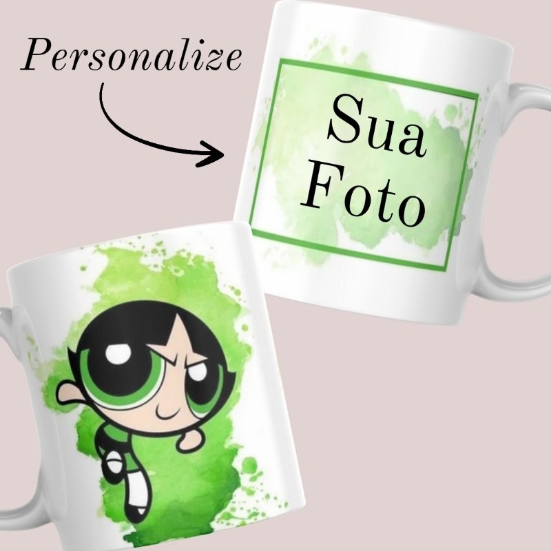 Caneca Personalizado Docinho Meninas Super Poderosas com sua foto ...