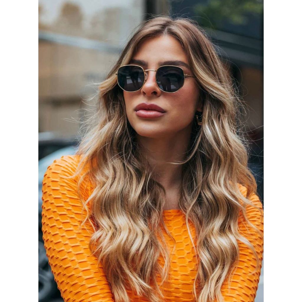 Óculos Glamour Feminino Lente Preta Uv400 Eyewear Luxo Coleção Nova ...