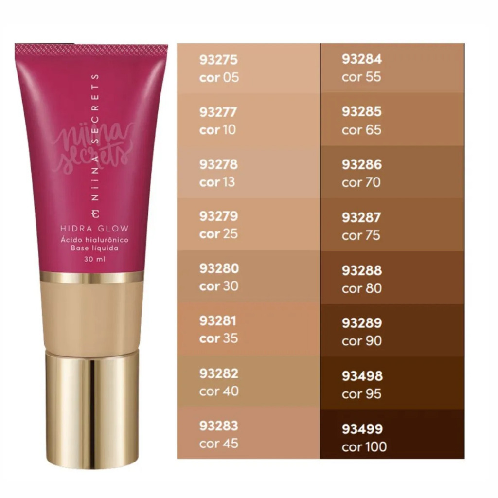 Base Niina Secrets Hidra Glow - base hidratante glow alta cobertura | Shopee Brasil