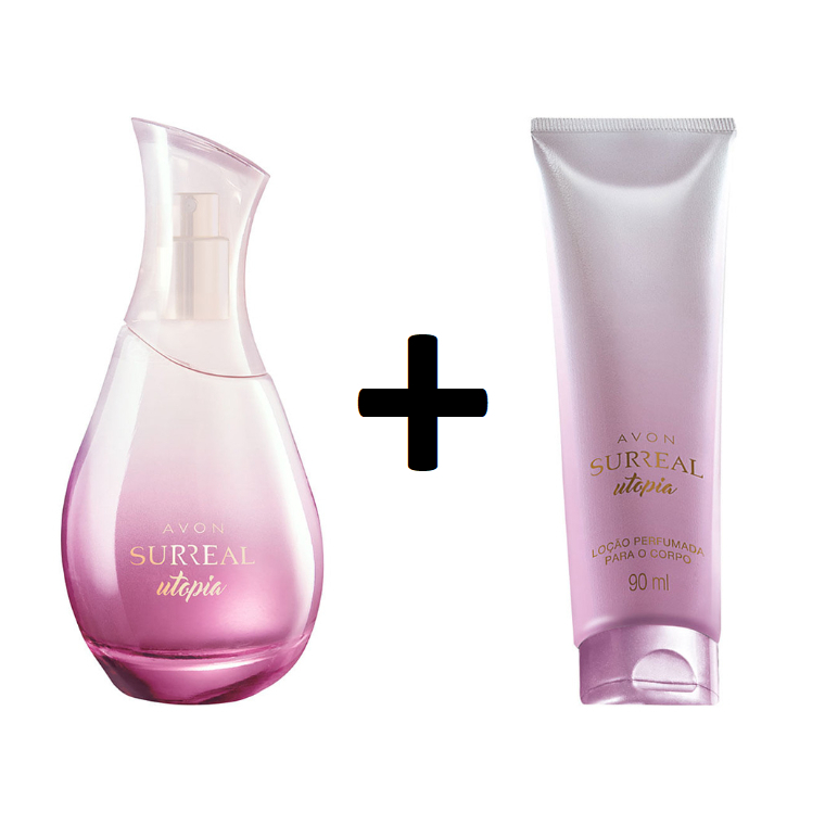 Kit Surreal Perfume Utopia 75ml + Loção Perfumada Surreal para o Corpo ...