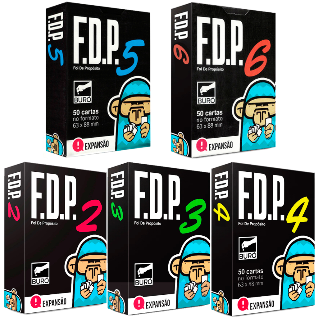 Fdp Kit Expansão 2 3 4 5 6 Foi De Propósito Buró Jogo De Cartas ...