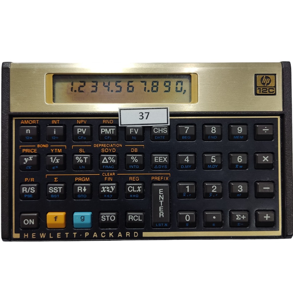 Calculadora Financeira Hp 12c Gold Português Modelo 37 | Shopee Brasil