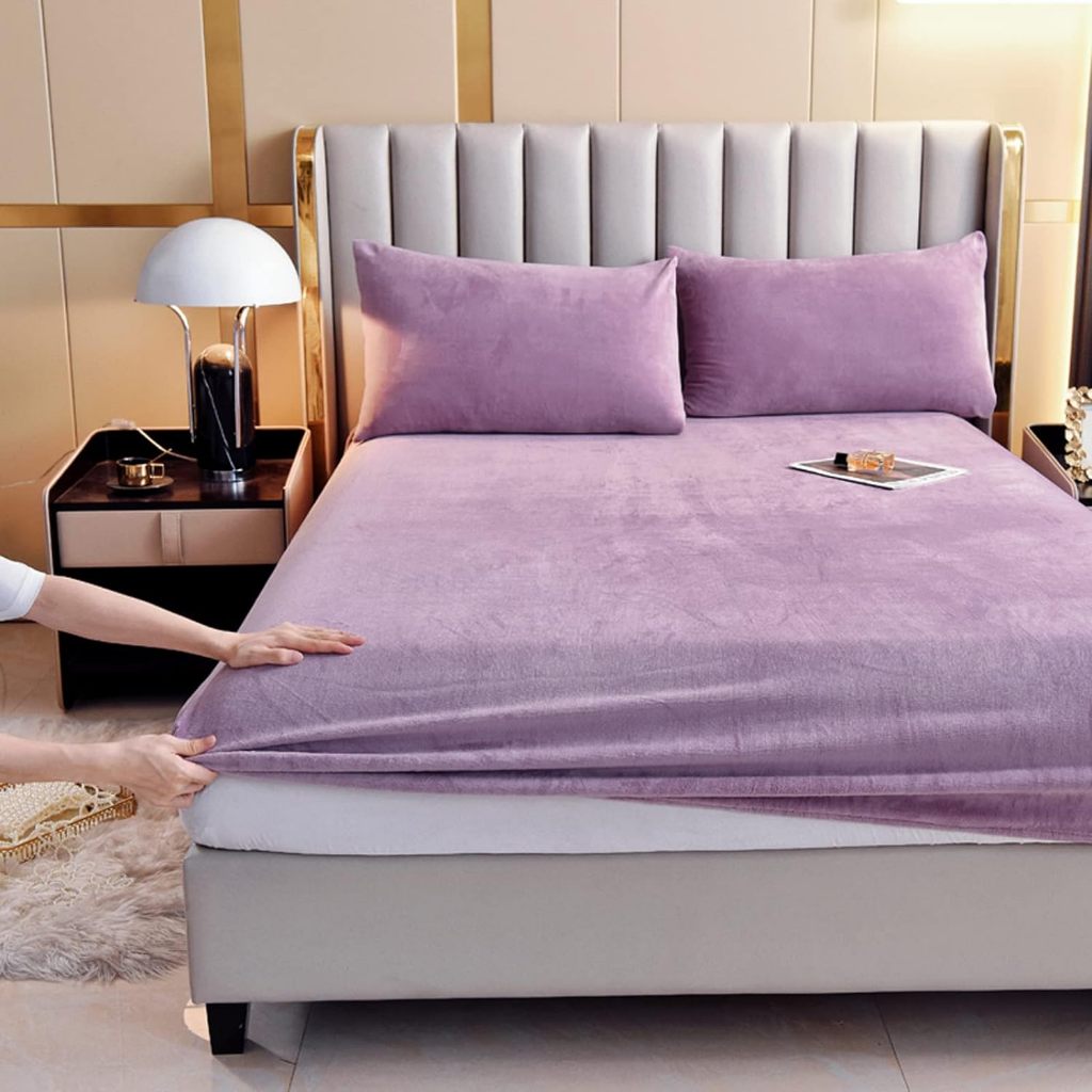 Jogo De Lençol Casal Queen 3 Peças Plush Manta Flannel - Violeta ...