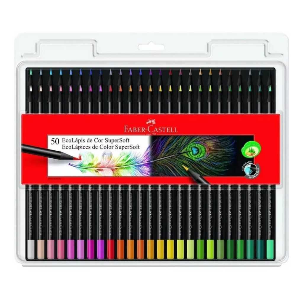 Faber Castel Lapis De Cor Redondo Ecolapis Super Soft 50 Cores | Shopee ...