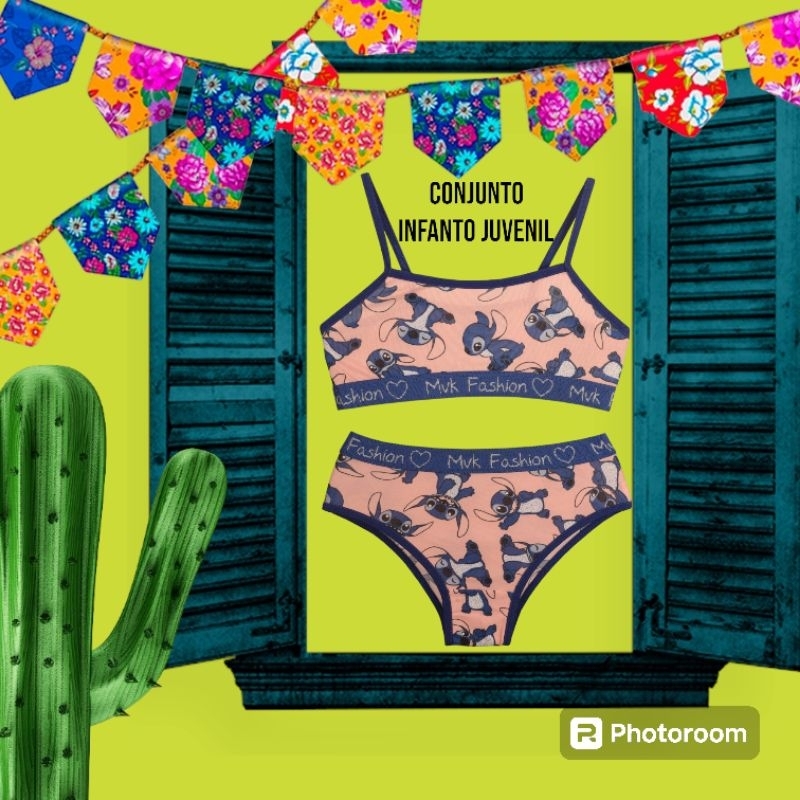 Conjunto Calcinha E Sutiã Juvenil Menina Top Sem Bojo Lingerie ...