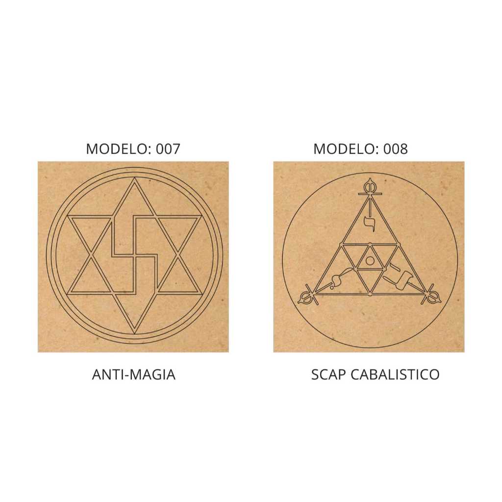 kit 2 gráficos radiônicos mdf 3mm 20x20cm - radiestesia - modelo 4 ...