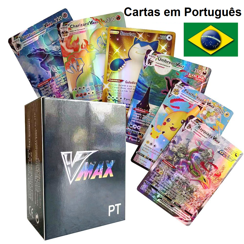 Novidade - Cartas VMAX Pokemon em Português TCG Trading Card Game ...