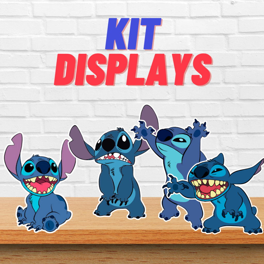 Kit Displays de Mesa Stitch 4 Displays Com suporte | Shopee Brasil