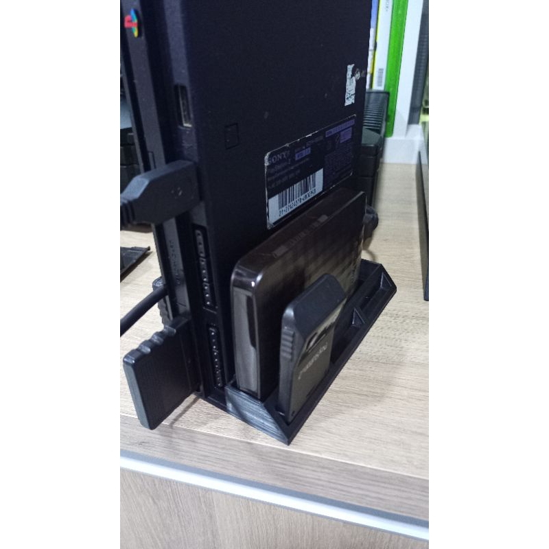 Suporte base PS2 slim com slot para HD e memory card opl | Shopee Brasil