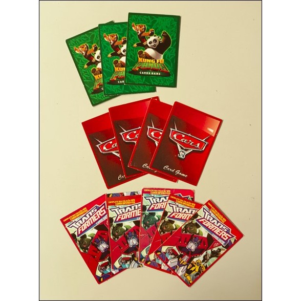 Kit 12 Cards: Transformers Cards Game / Cars Card Game / Kung Fu Panda ...