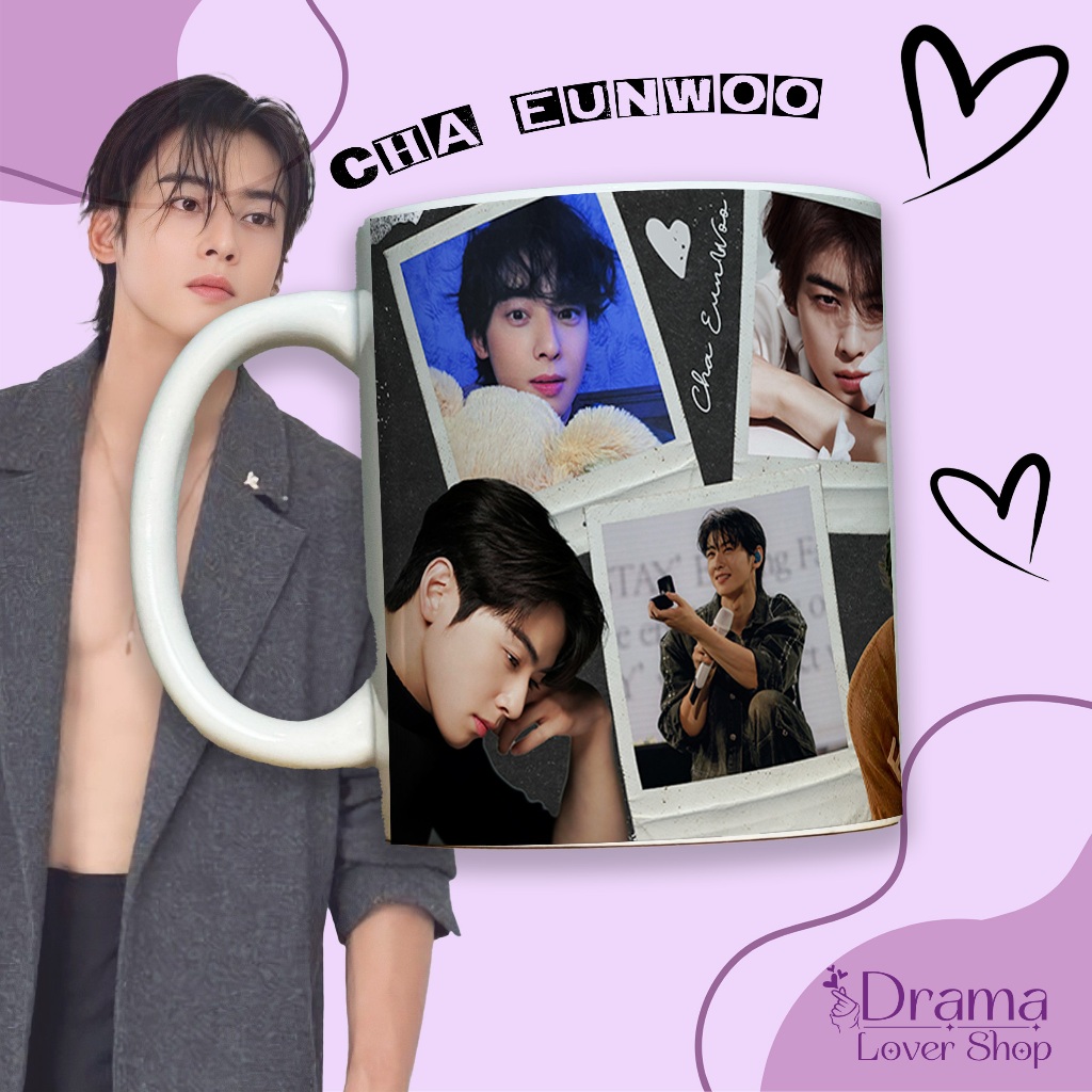 Caneca de porcelana - OPPA - Cha Eun Woo | Shopee Brasil