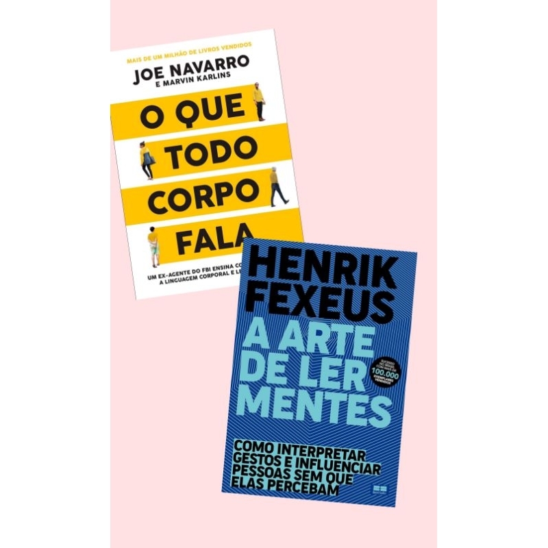 Kit de livros O que todo corpo fala e A arte de ler mentes lacrados ... Kit de livros O que todo corpo fala e A arte de ler mentes lacrados ...
