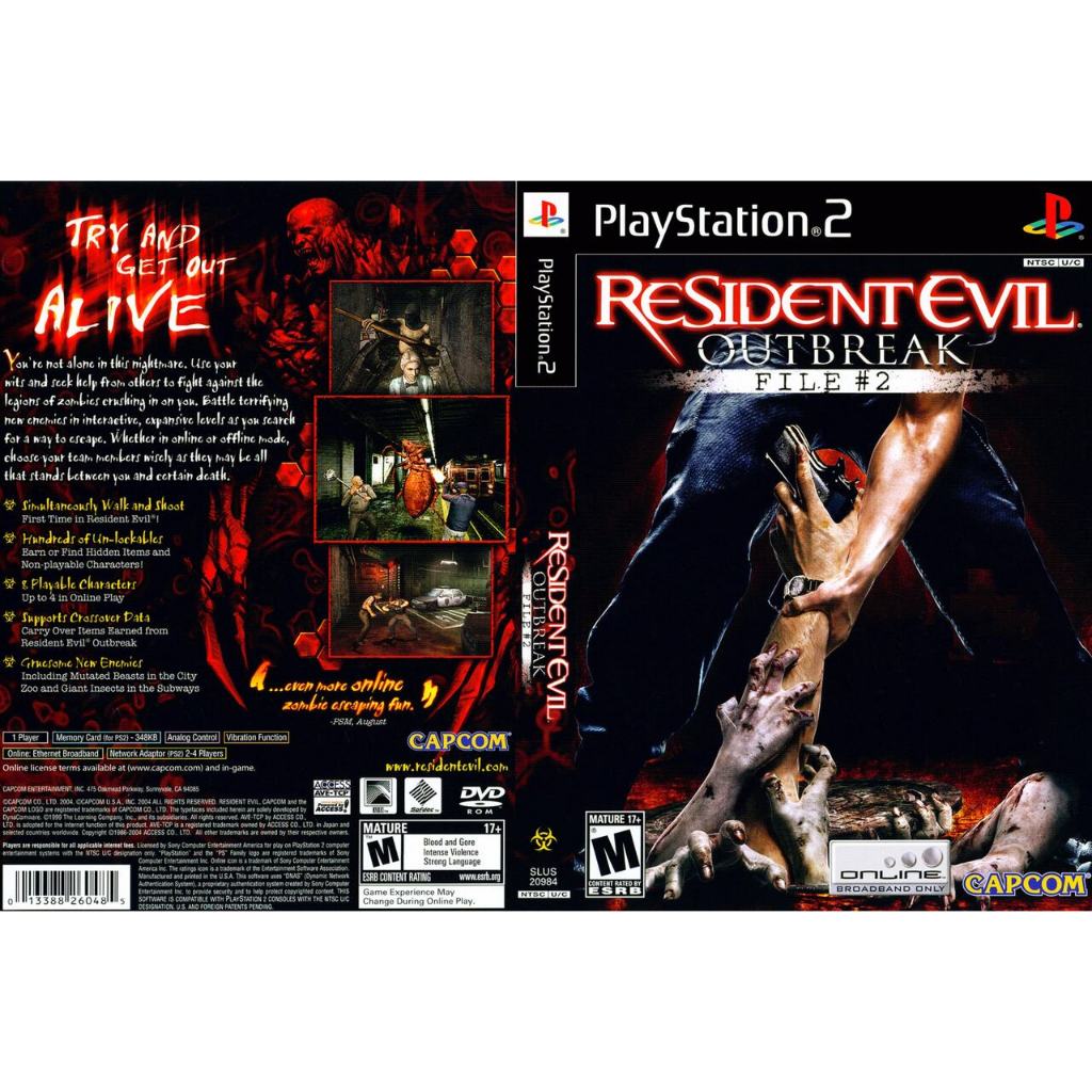 Resident Evil Outbreak File #2 para Play 2 com capa | Shopee Brasil