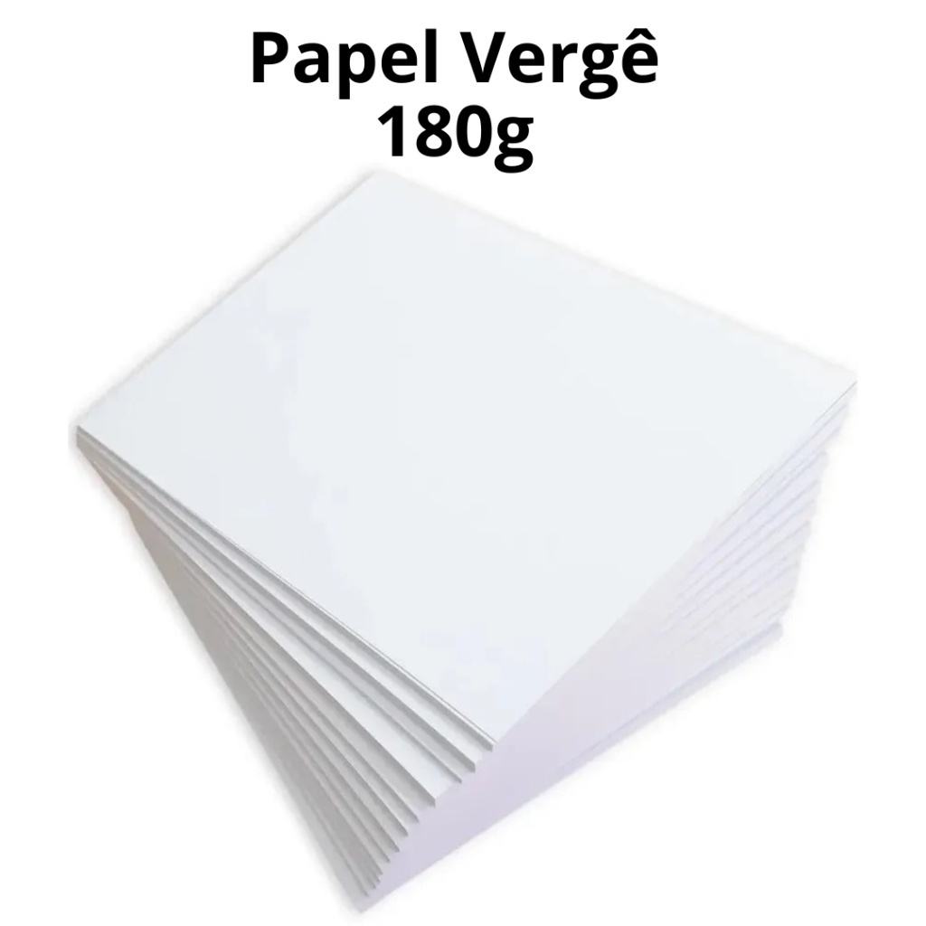 Papel Vergê 180g Texturizado A4 Branco 50 Folhas Masterprint | Shopee ...