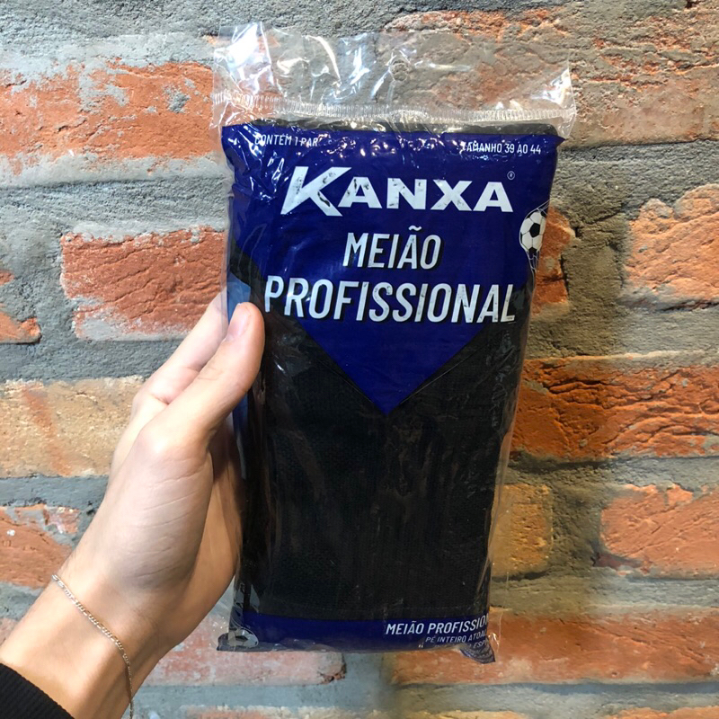 MEIÃO DE FUTEBOL PROFISSIONAL KANXA PRETO | Shopee Brasil