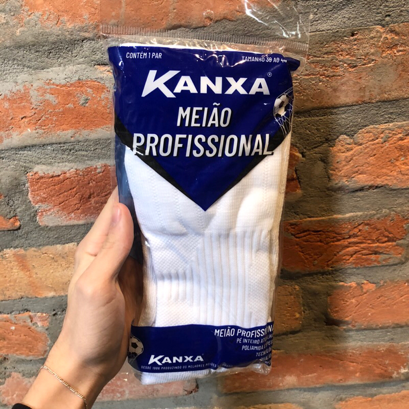 MEIÃO DE FUTEBOL PROFISSIONAL KANXA BRANCO | Shopee Brasil