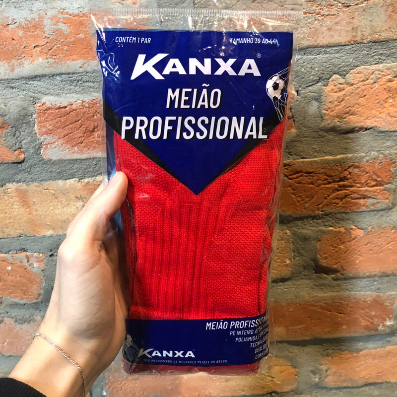 MEIÃO DE FUTEBOL PROFISSIONAL KANXA VERMELHO | Shopee Brasil