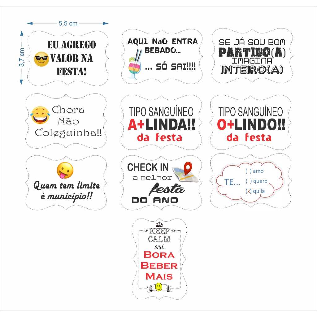 50 tags para drinks de festas com frases divertidas | Shopee Brasil
