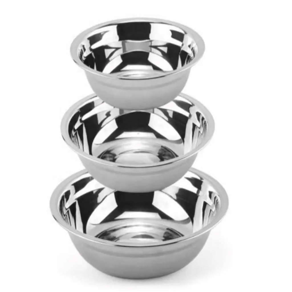 Kit Tigela bowl inox culinário multiuso profissional cozinha 15cm 17cm ...