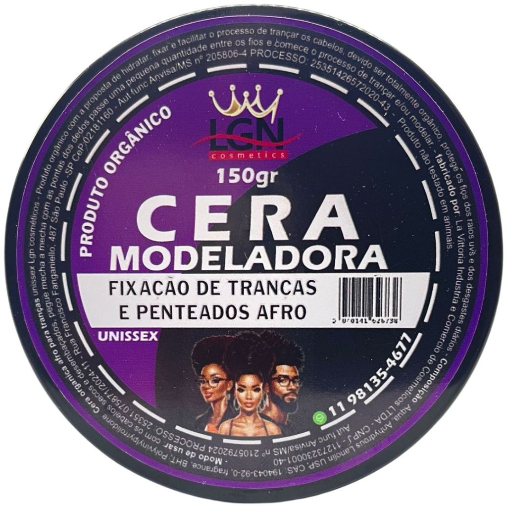 Cera modeladora (organica) para tranças e penteados afro 150g rende de ...