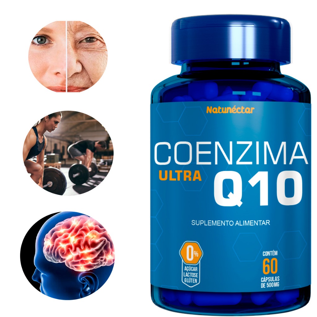 Coenzima Ultra Q10 Ubiquinona Coq-10 Vitamina Suplemento Energia Natural - 60 Capsulas Original ...