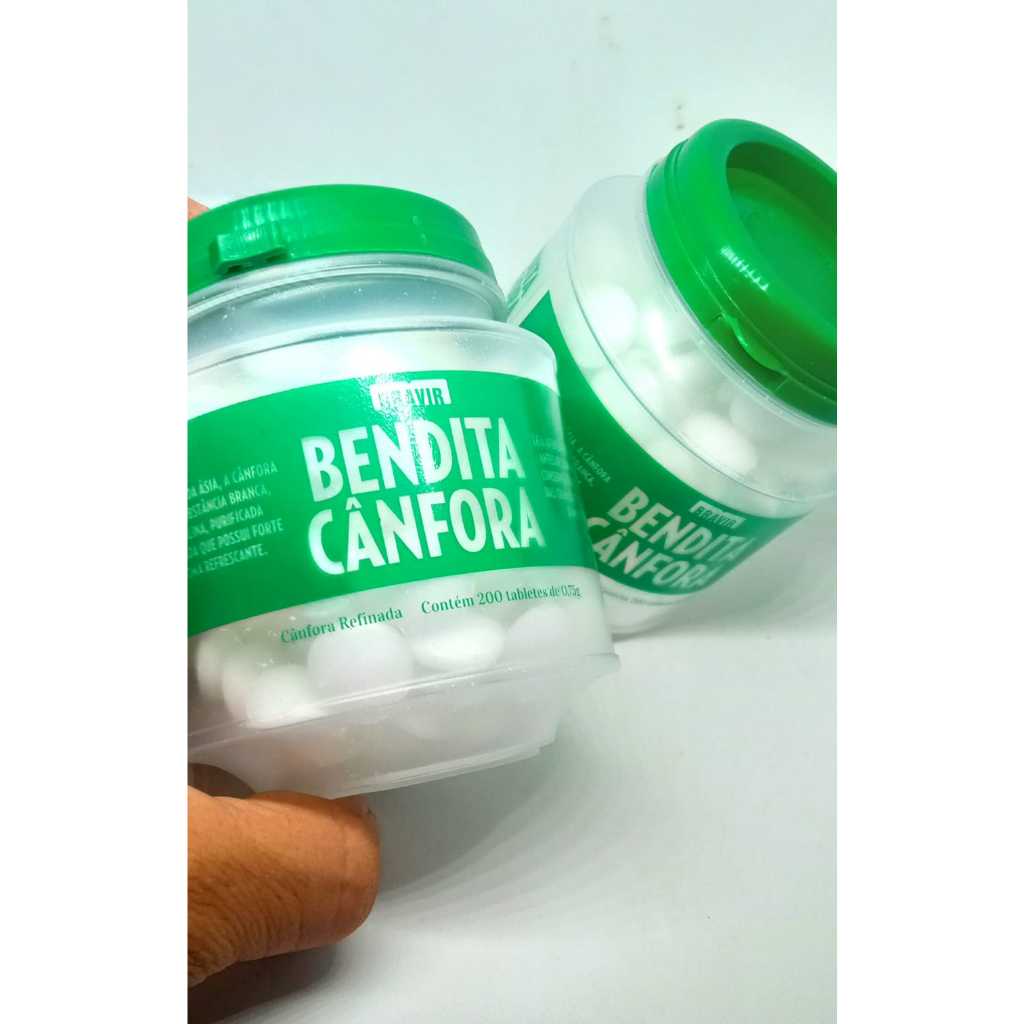 cânfora em pedra, kit 2 potes de 200 pastilhas em cada pote | Shopee Brasil