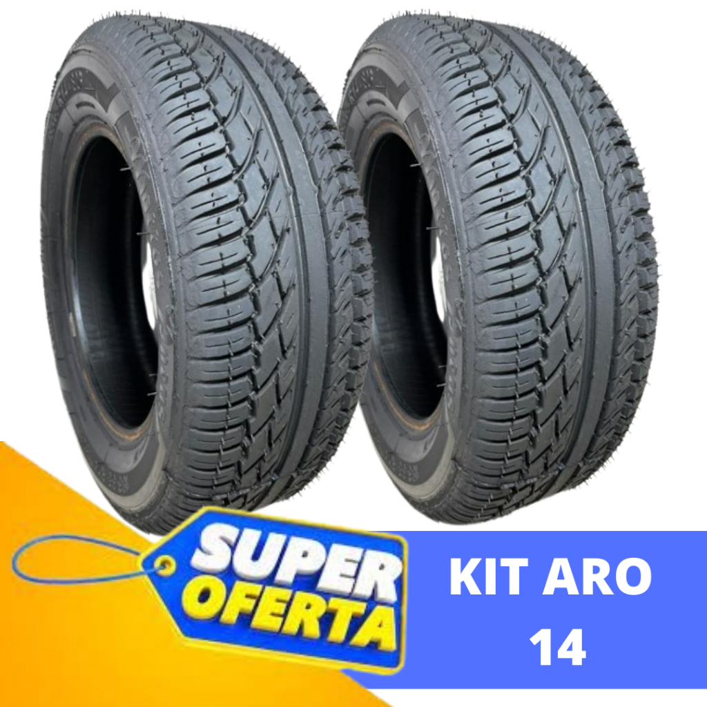 Jogo 2 pneus aro 14 - 185-65-14 Primeira Linha IN : 002344/2016 | Shopee Brasil