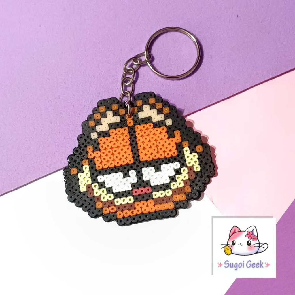 Chaveiro Garfield Hama Beads | Shopee Brasil
