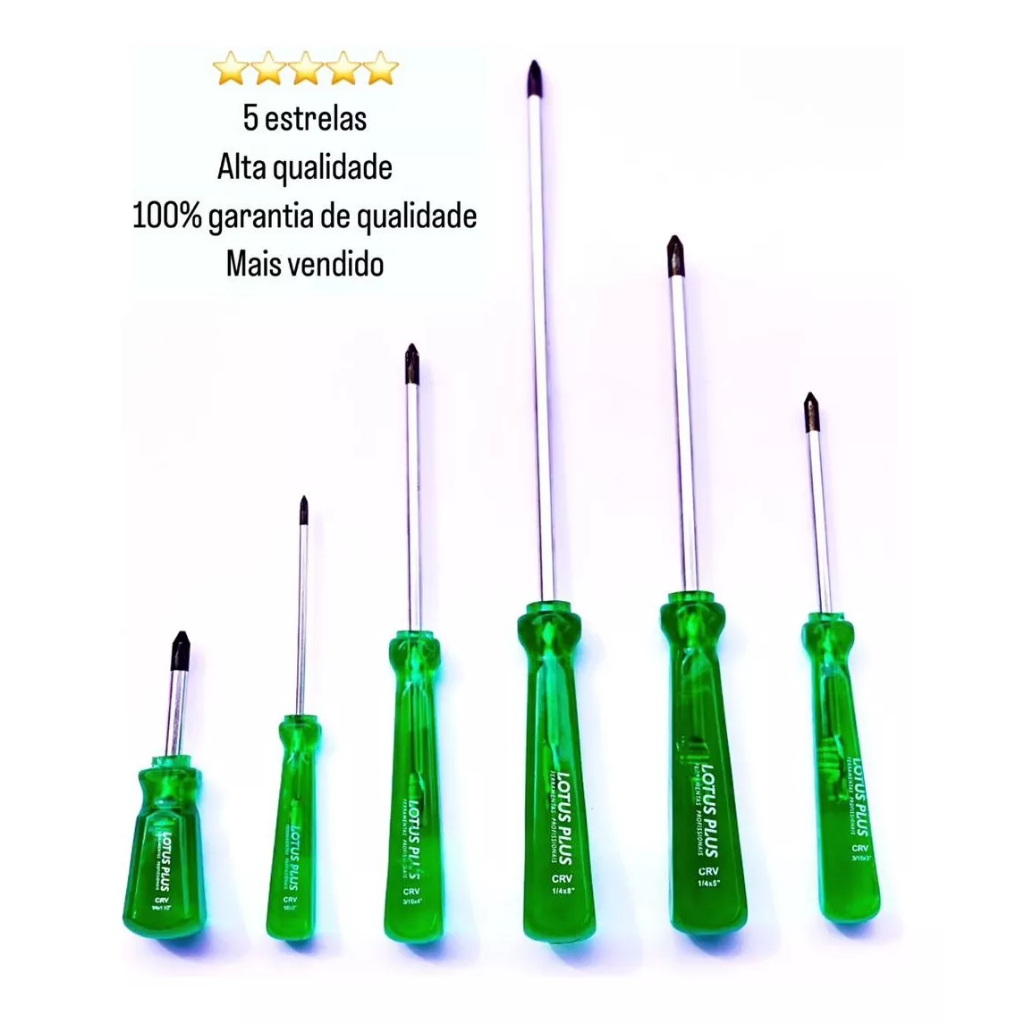 Jogo De Chave Philips 6 Peças Imantado Profissional | Shopee Brasil