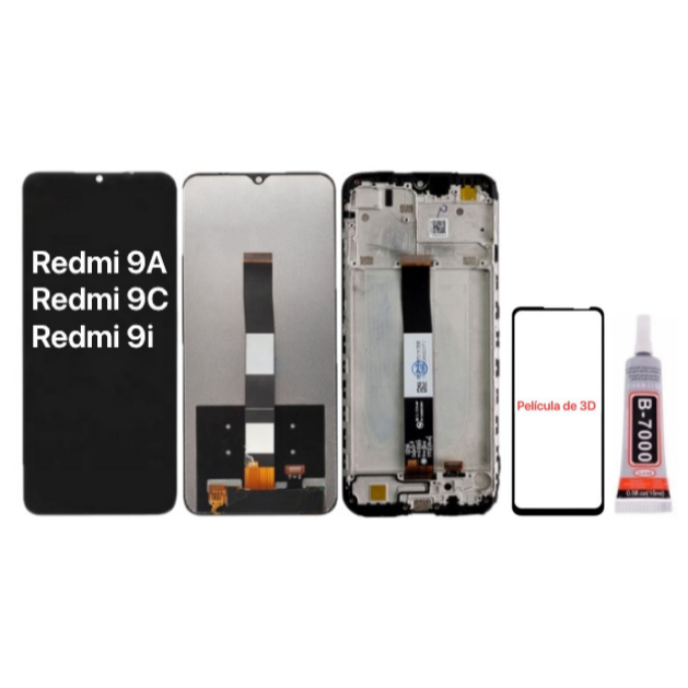 Display Tela Frontal Touch Lcd Completo Compatível Xiaomi Redmi 9a/9c/9i M2006c3LG Original A ...