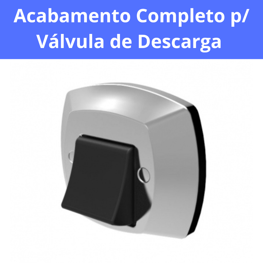 Acabamento Blukit Válvula Descarga Docol Cromado Tecla Preta - Blukit ...