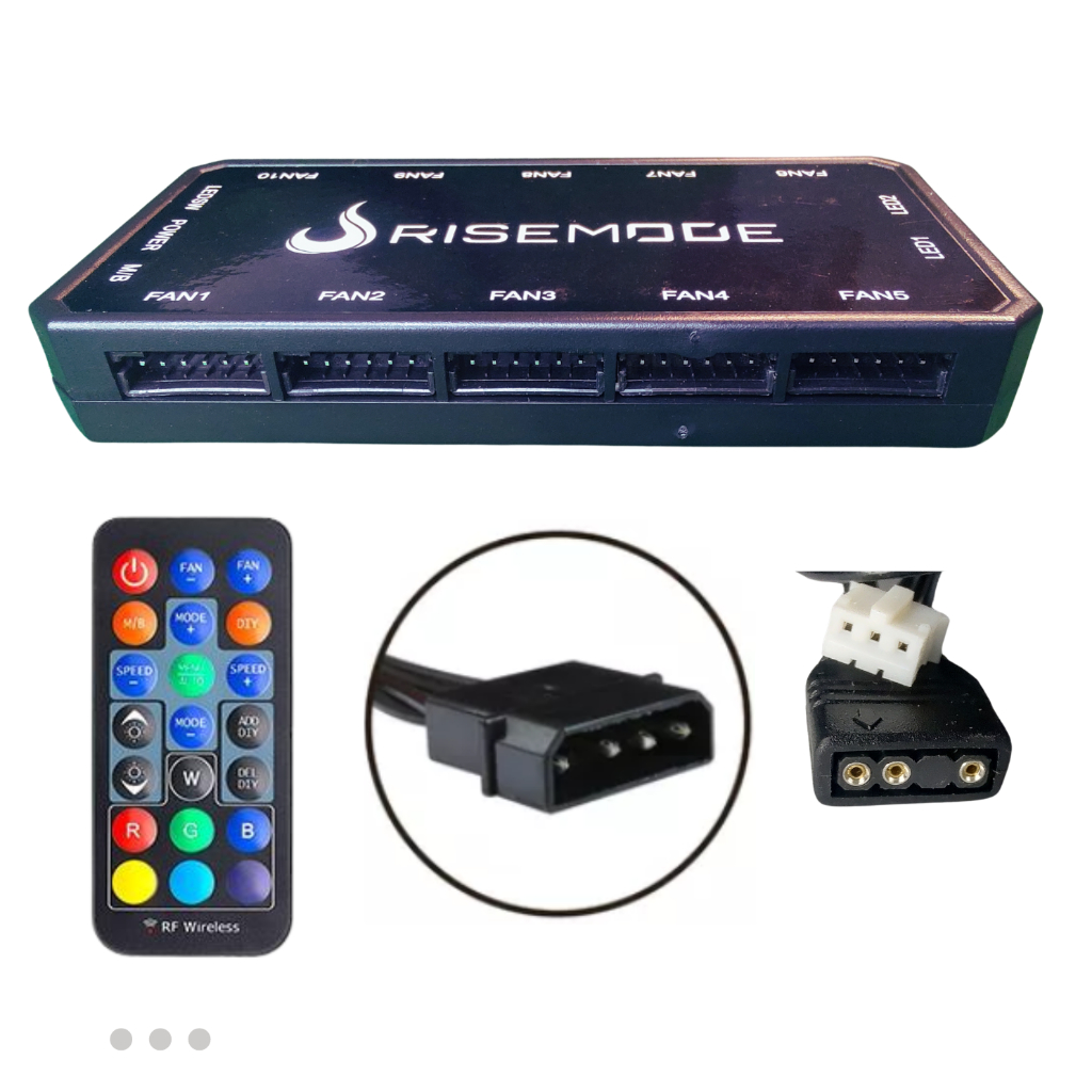 Controladora 6 pinos Rise Mode - Iluminação Personalizável e Efeitos ...