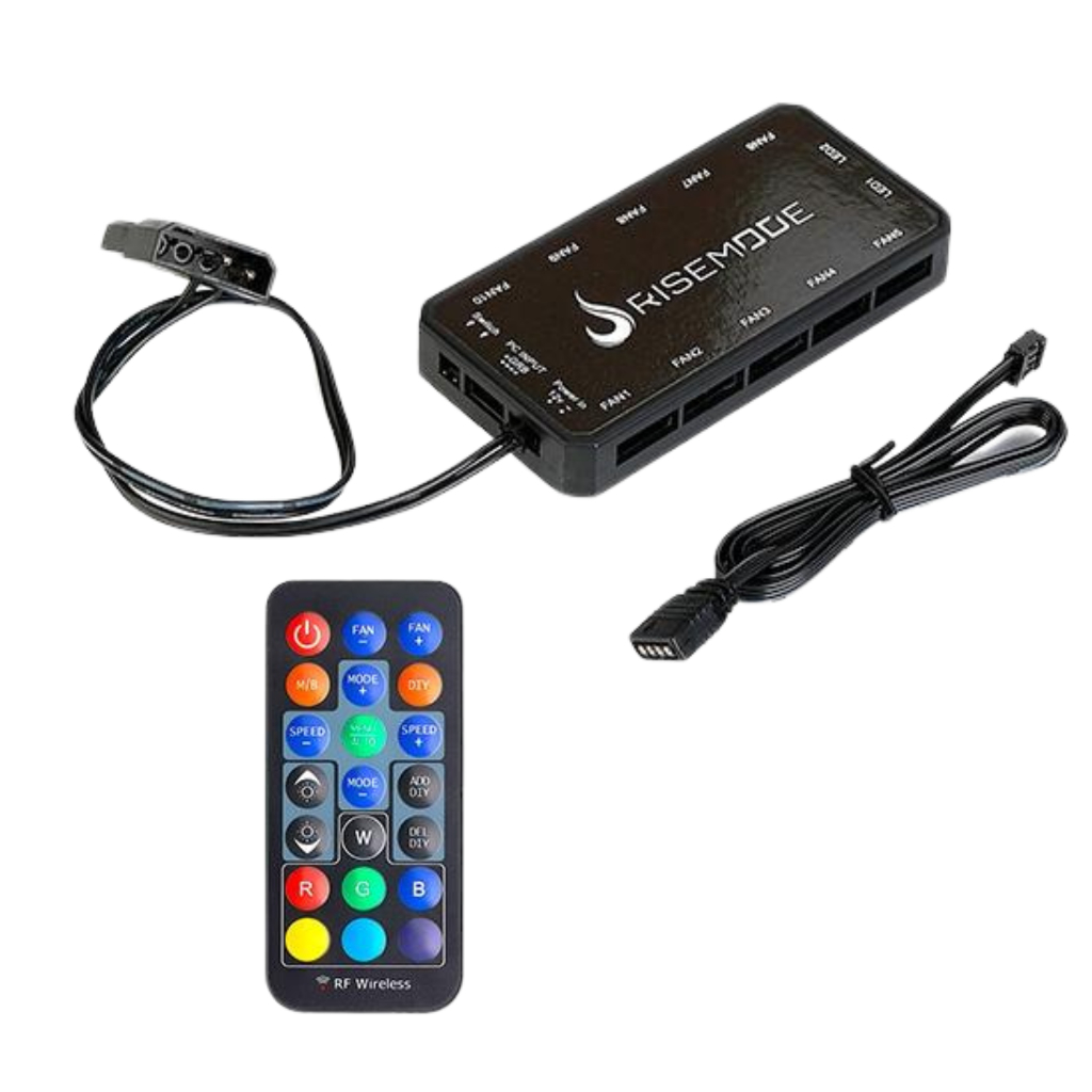 Controladora RGB 12V e ARGB 5V Rise Mode para Fans e Cooler ...
