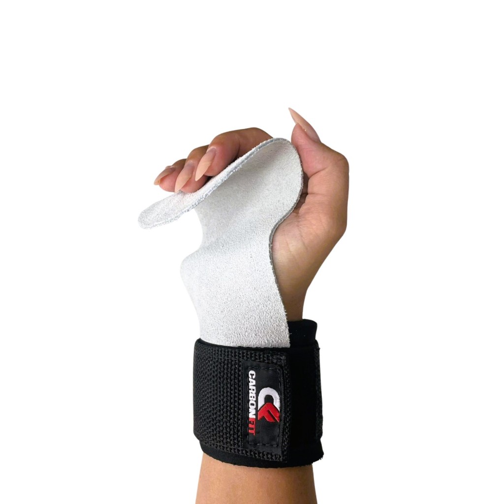 Luva Hand Grip 100% Couro sem furo com Neoprene pulso 6mm para Crossfit ...
