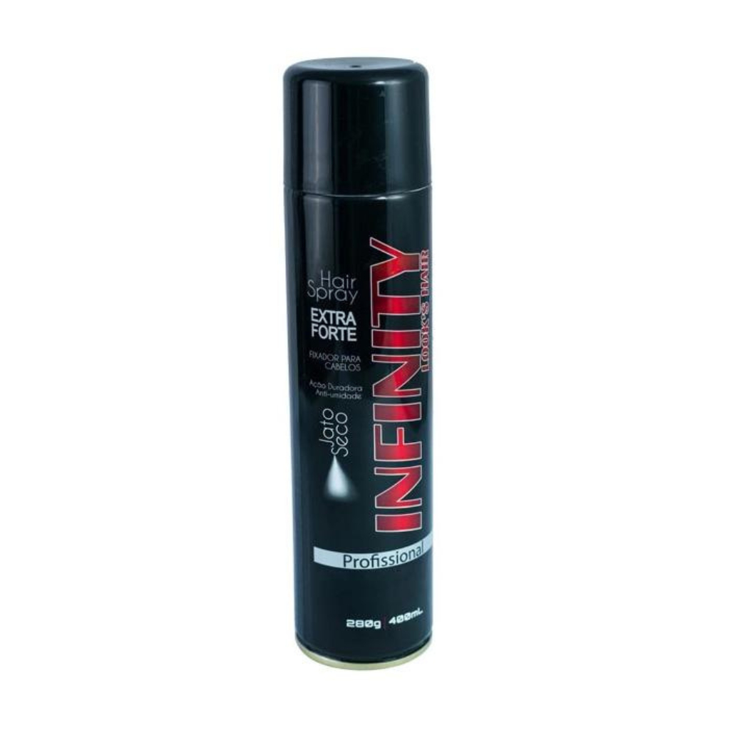 Laque Hair Spray Extra Forte Infinity Looks Hair (400ml) | Shopee Brasil