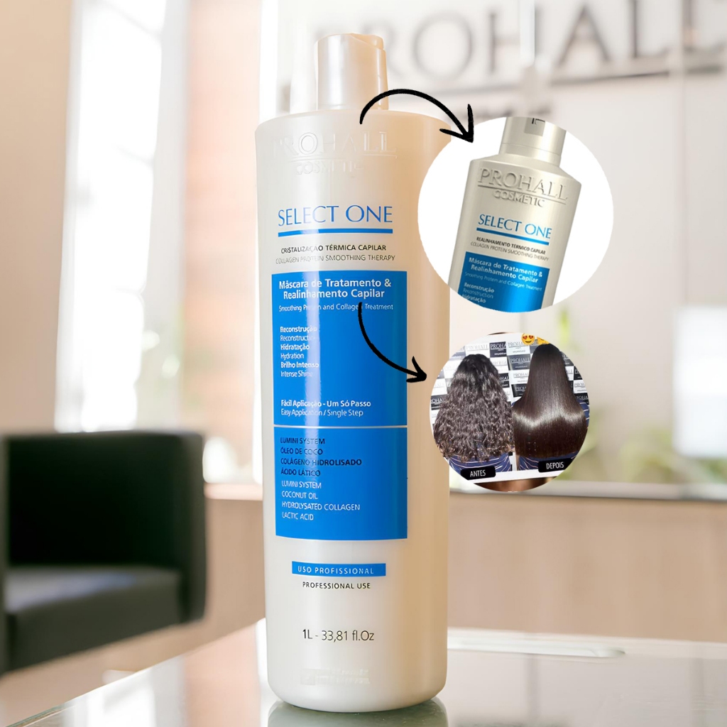 Progressiva Prohall Select One - Progressiva Sem Formol 1 Litro ...