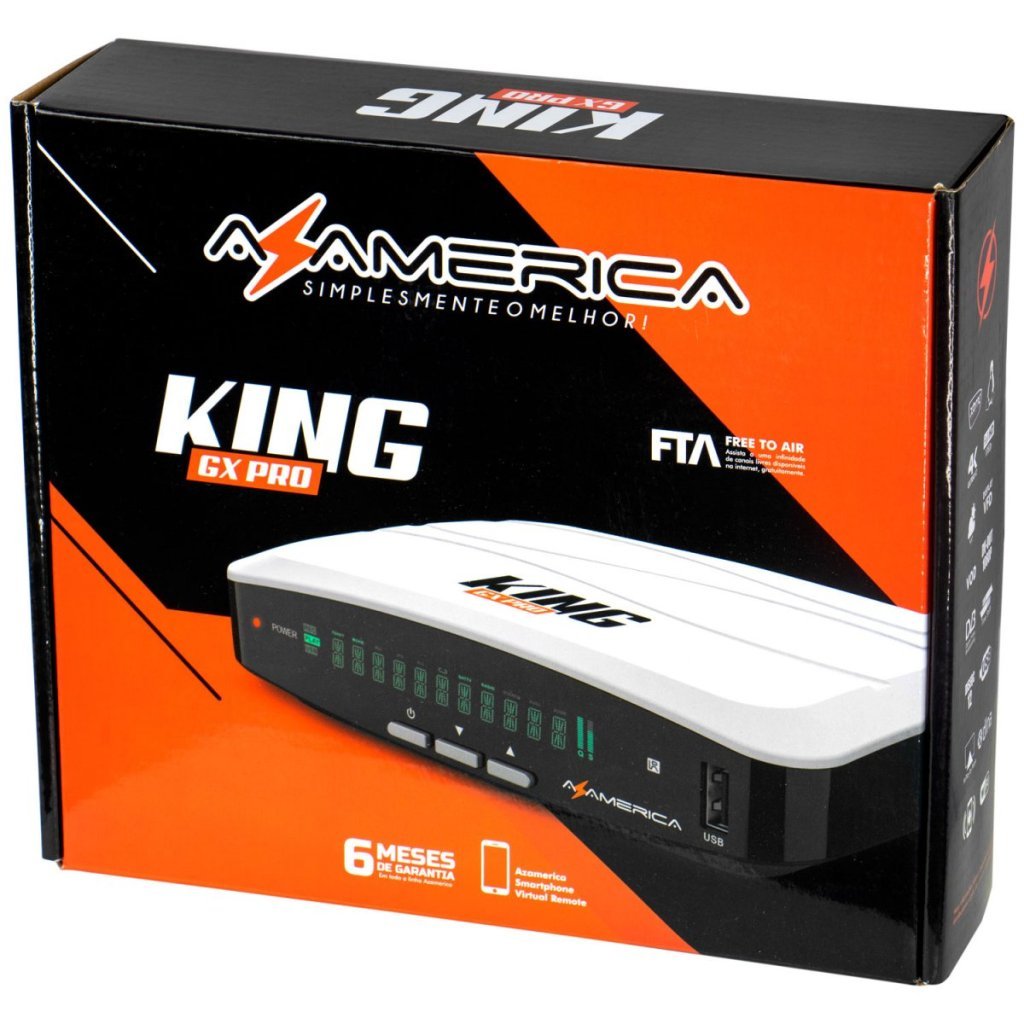 RECEPTOR AZ-AMERICA KING ATUALIZADO NOVO | Shopee Brasil