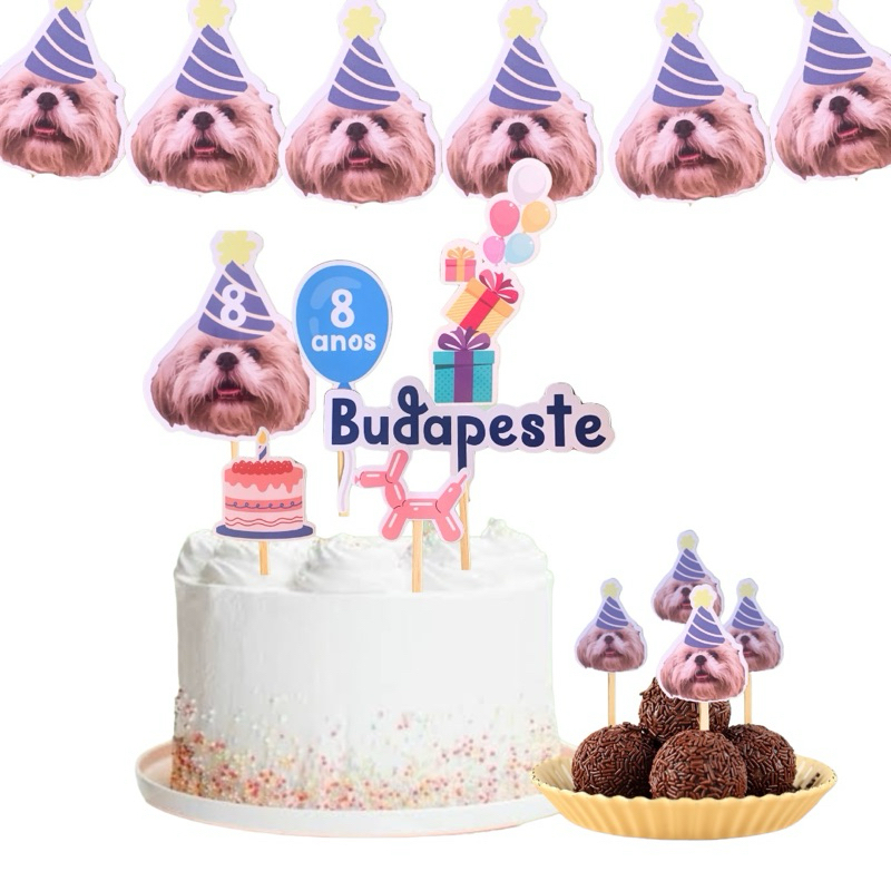 KIT PARA DECORAÇÃO DE FESTA OU ANIVERSÁRIO PET PERSONALIZADO YAPPY DOGS ...