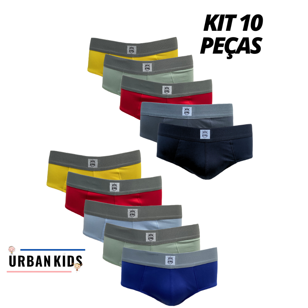 Kit 10 Cuecas Slip Lisa Tradicional Masculina Microfibra Conforto | Shopee Brasil