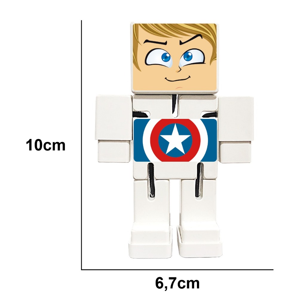 Boneco Minecraft Roblox Articulado de Brinquedo 10cm | Shopee Brasil