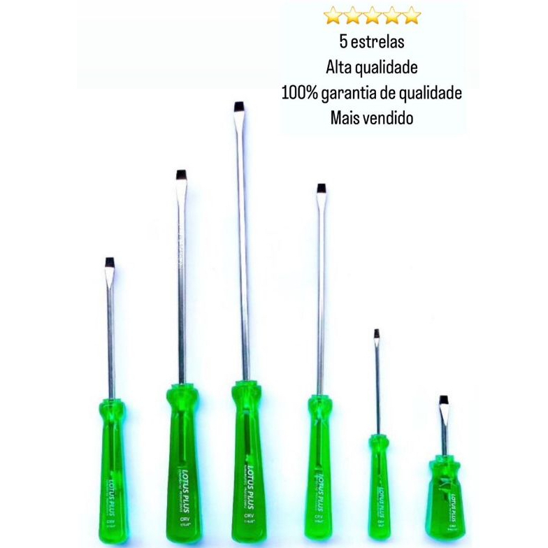 Jogo Chave de Fenda Kit com 6 Peças Imantado Profissional | Shopee Brasil