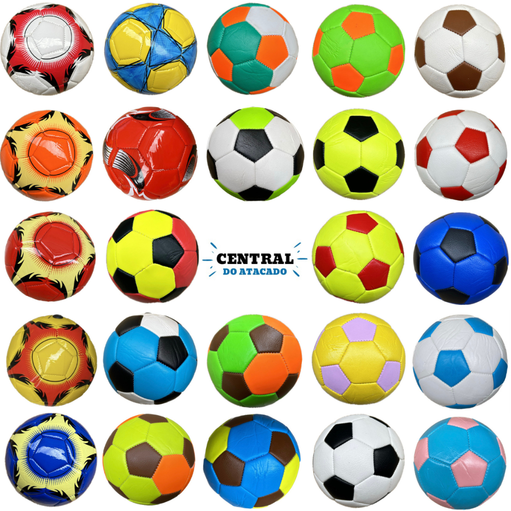 kit 10 mini Bolas De Futebol N°2 de Couro Sintético Alta Qualidade bola ...