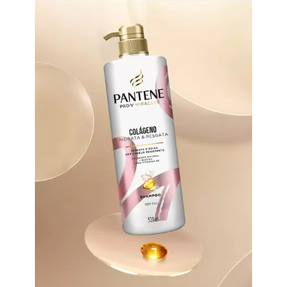 Shampoo Colágeno Hidrata E Resgata 510ml Pantene | Shopee Brasil