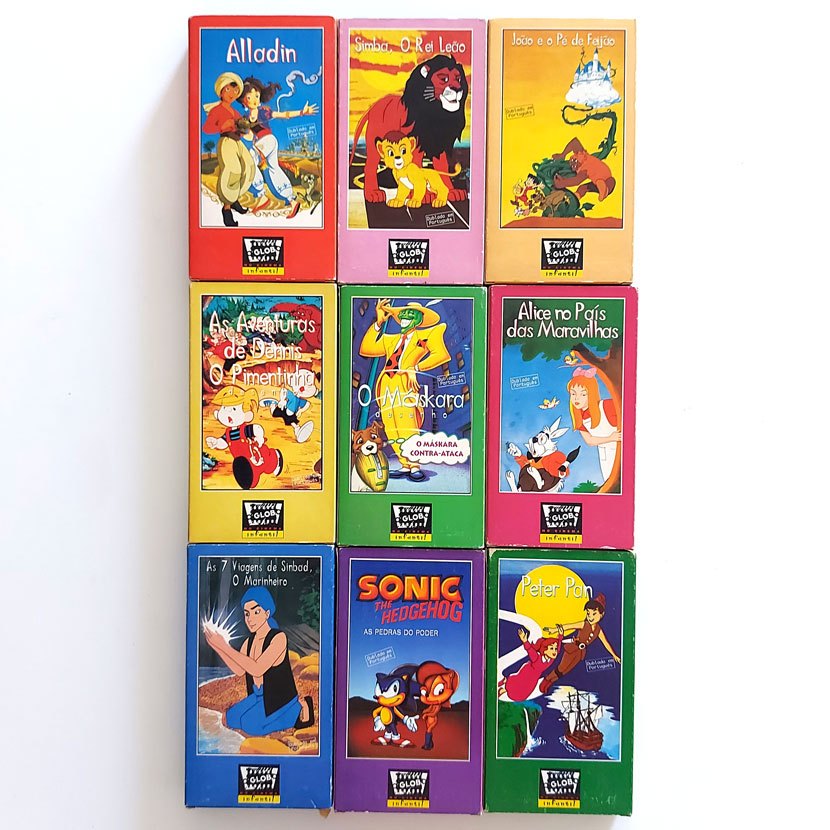 9 Vhs Coleção Globo Cinema Infantil - Dublado Em Português - alice no ...