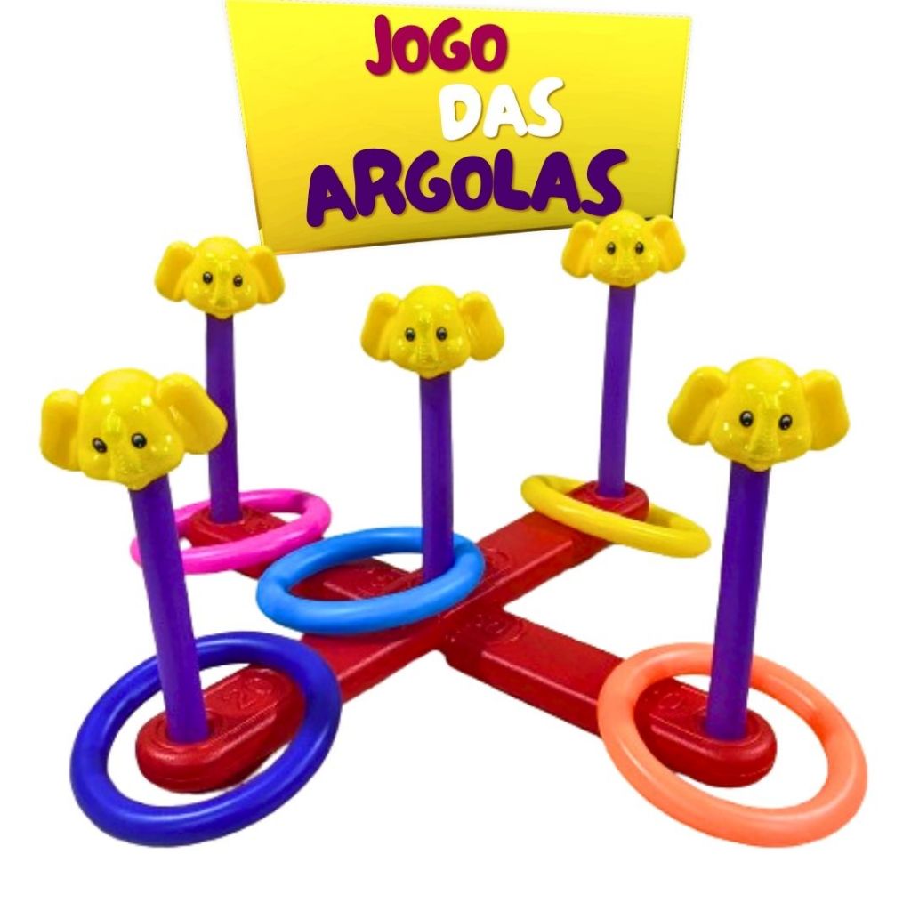 Jogo de Argolas Cruz Pinos Argolas Coloridas Arremesso ao Alvo -Gincana ...