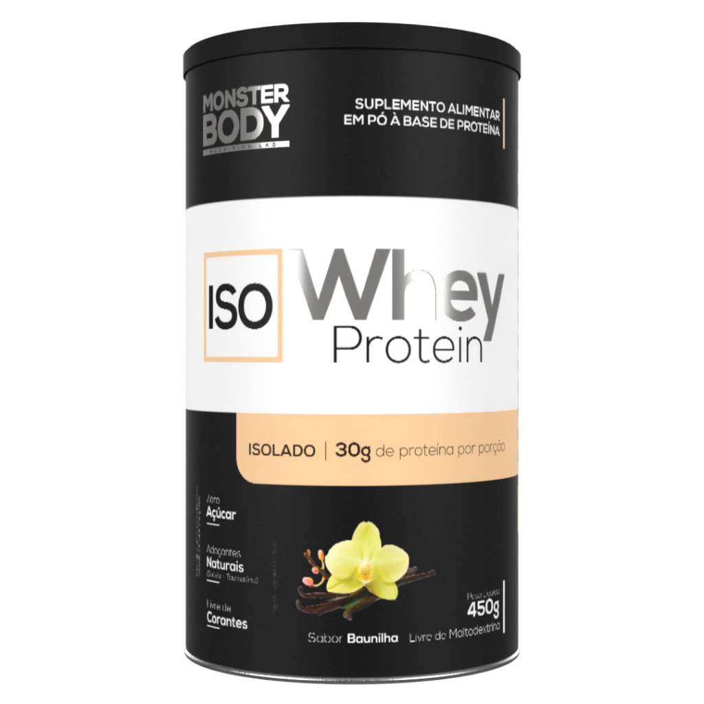 Whey Protein Iso 450g Baunilha Proteína Isolada Monsterbody | Shopee Brasil