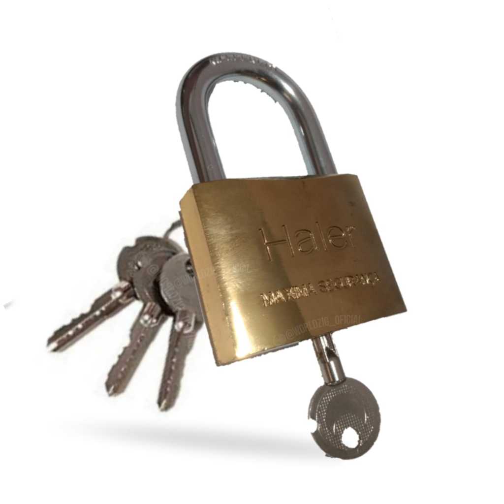 Cadeado Grande Reforçado com 03 chaves Tetra Segurança Máxima 63mm ...